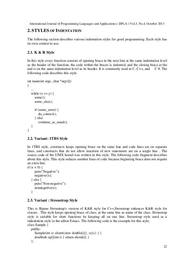 Impact of indentation in programming