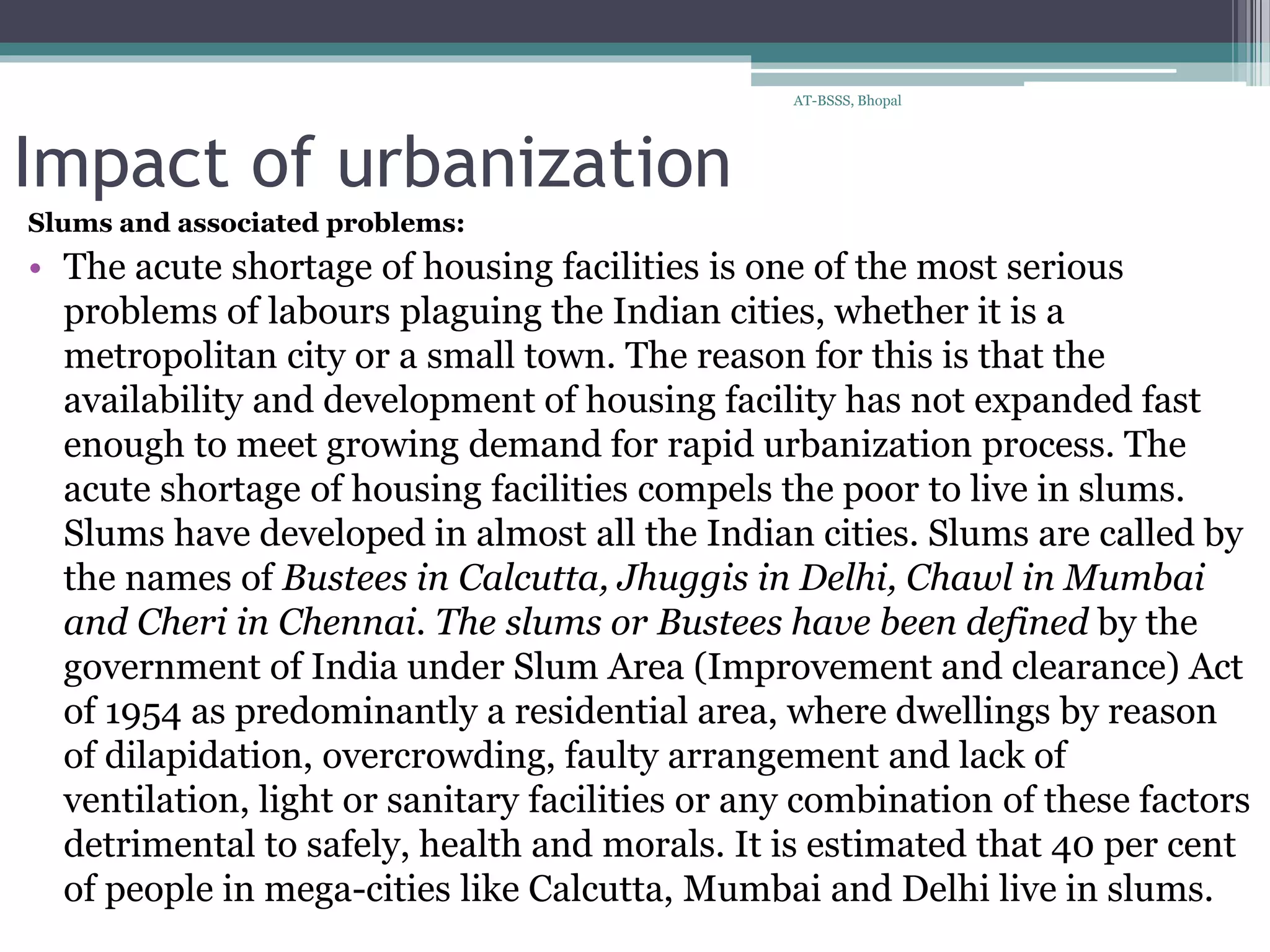 Impact of industrialization and urbanization on social life of workers ...