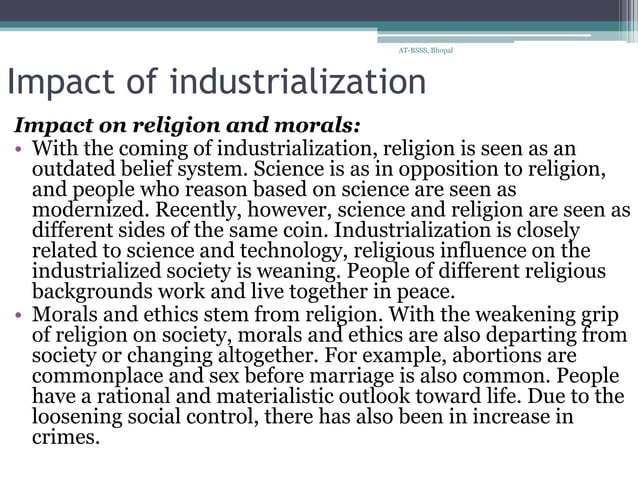 Impact of industrialization and urbanization on social life of workers ...