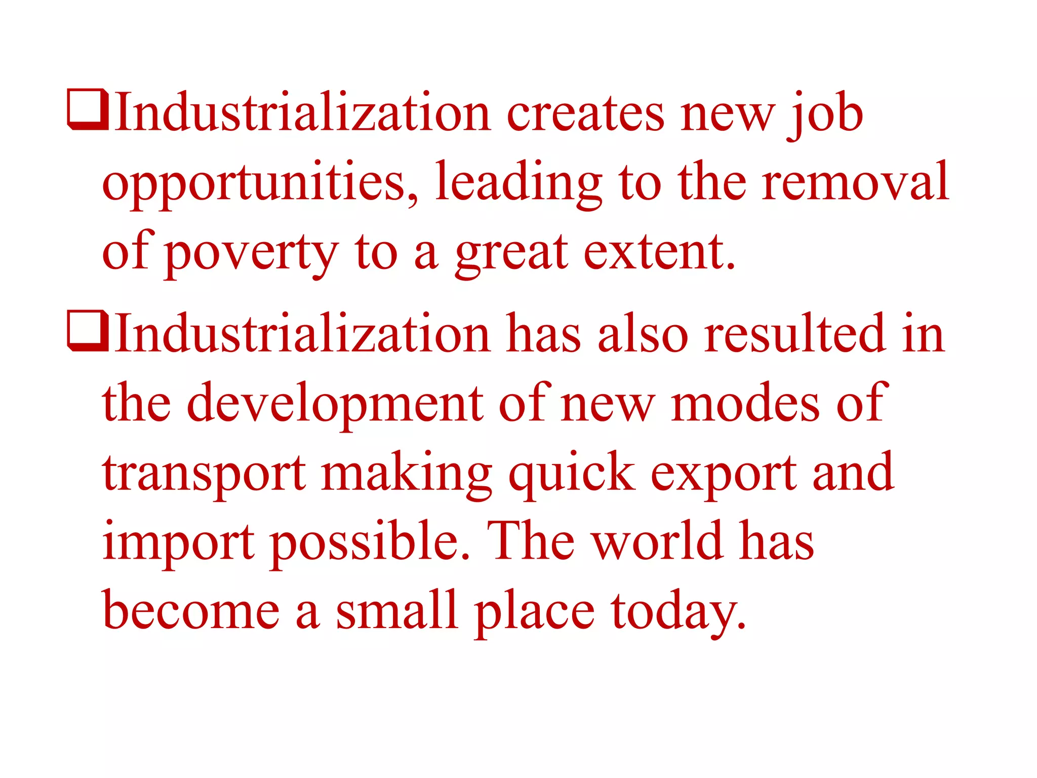 Impact of industrialization on society | PDF