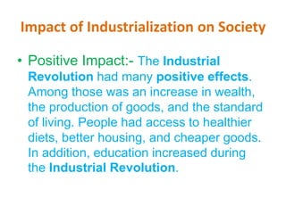 Industrialization Effects