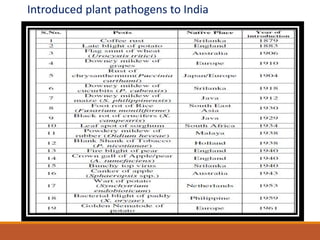Impact of introduced plant pathogens in india | PPTX | Agriculture ...