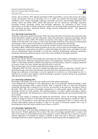 Impact of knowledge management processes on organizational performance ...