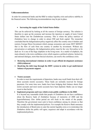 Impact of Liquidity crisis to commercial banks in Zimbabwe | PDF