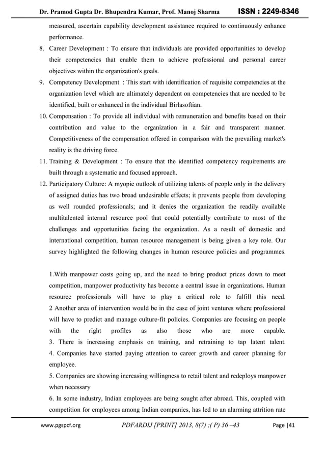 Impact of lpg on human resource department a case study of Indian ...