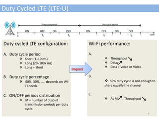 Studying the Impact of LTE-U on Wi-Fi Downlink performance | PPTX