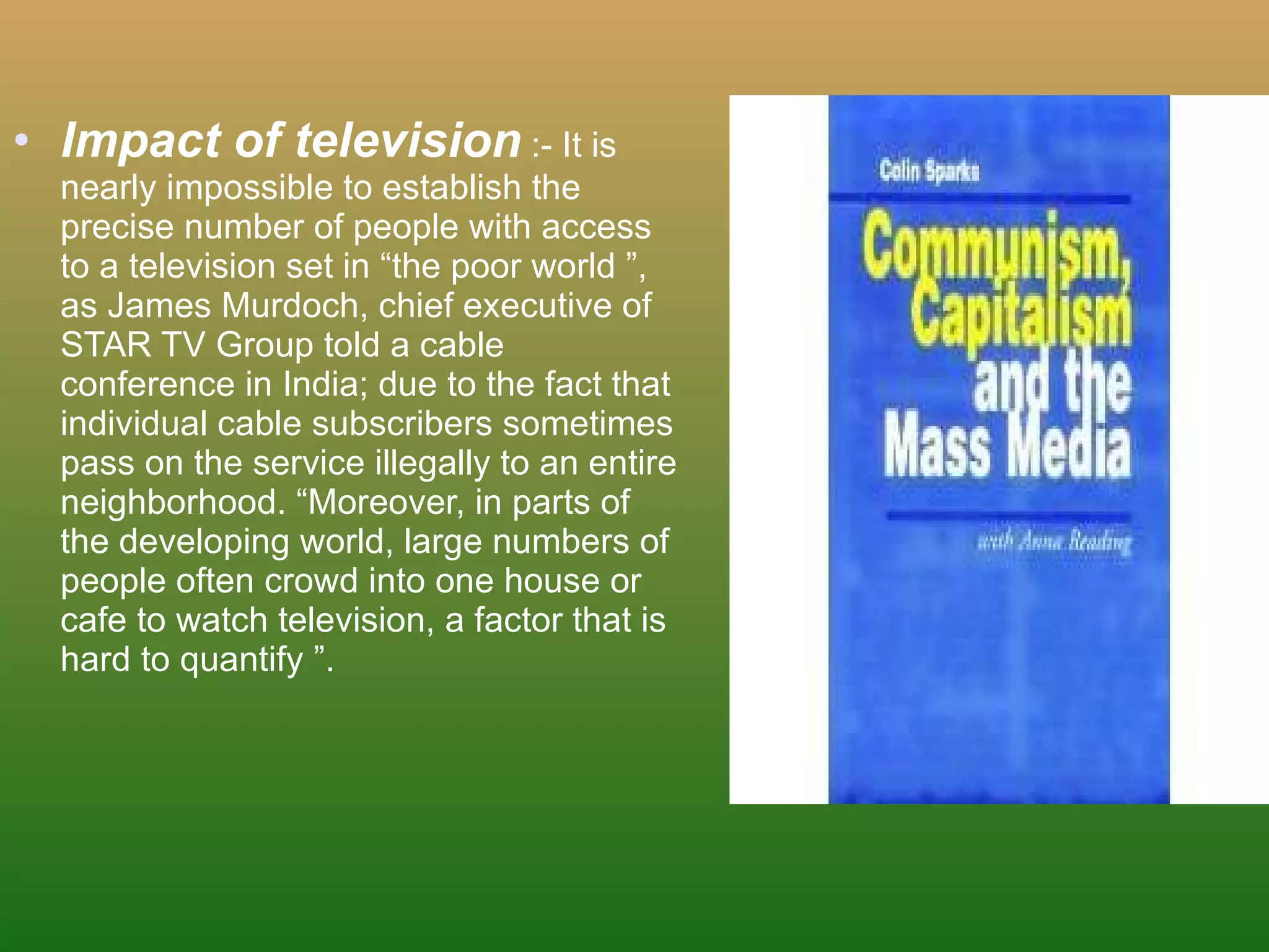 Impact of mass media on culture | PPT