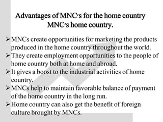 Impact of mnc in india | PPTX