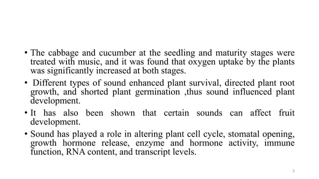 IMPACT OF MUSIC ON PLANT BIOCHEMISTRY.pptx | Classical Music | Music