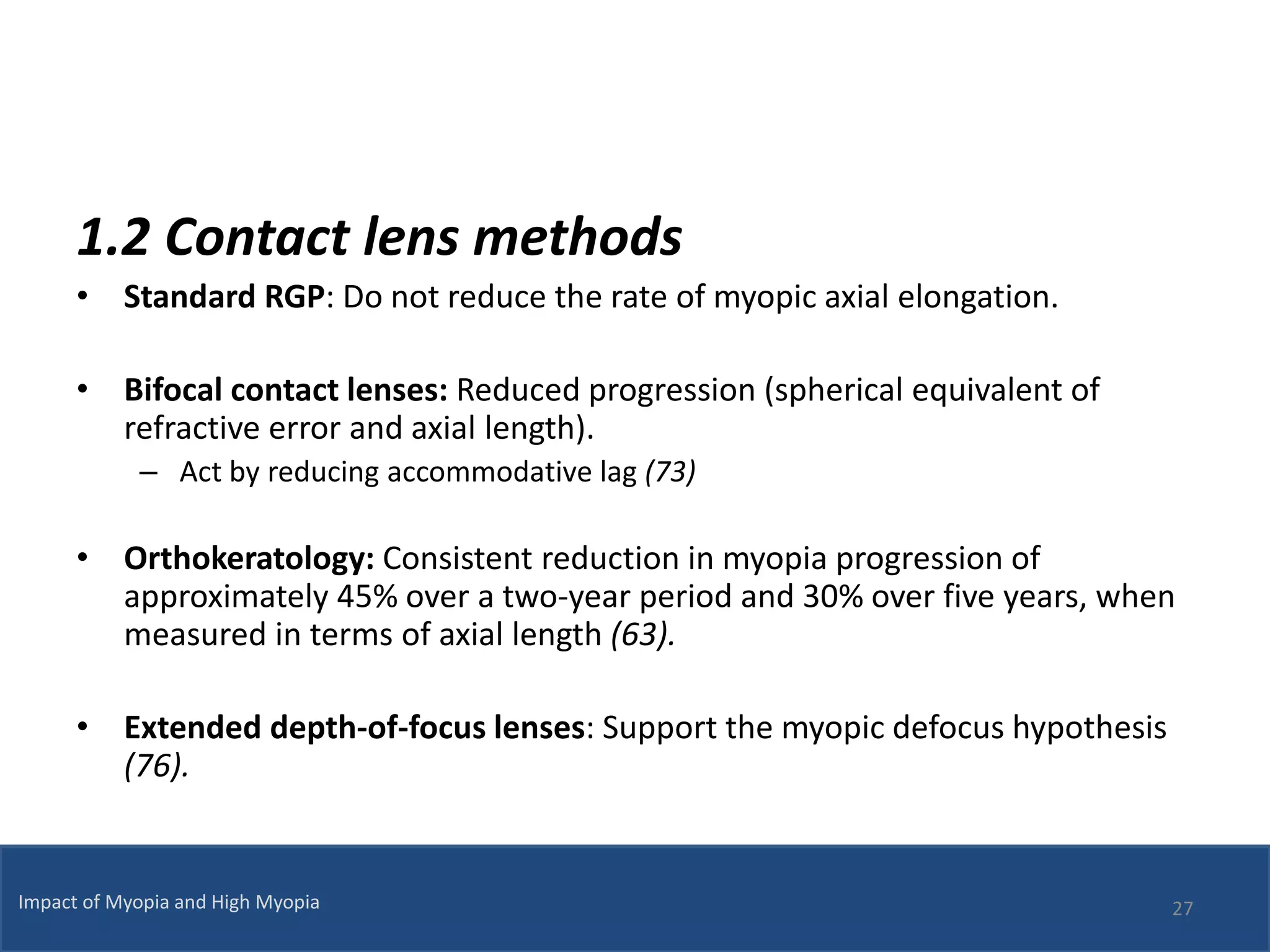 Impact of myopia and high myopia | PPTX