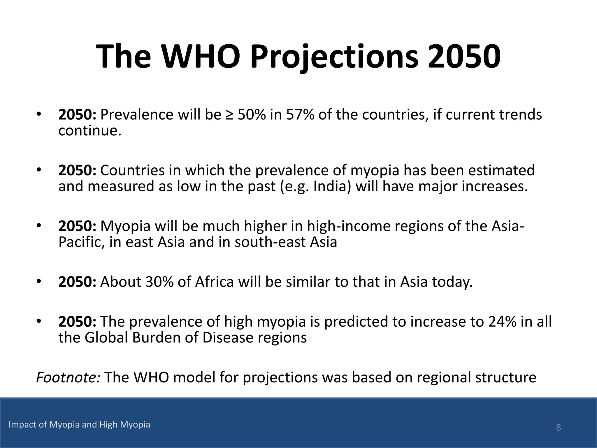 Impact of myopia and high myopia | PPTX