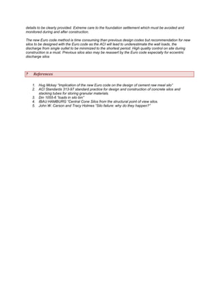 Impact of new codes in silos design | DOCX