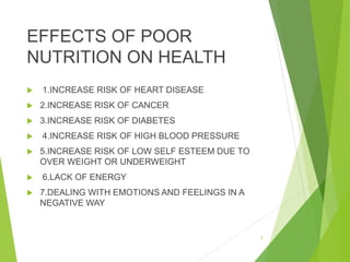 IMPACT OF NUTRITION ON HEALTH | PPT