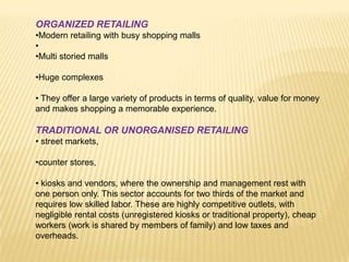 Impact of organised retailing on traditional retailers | PPT