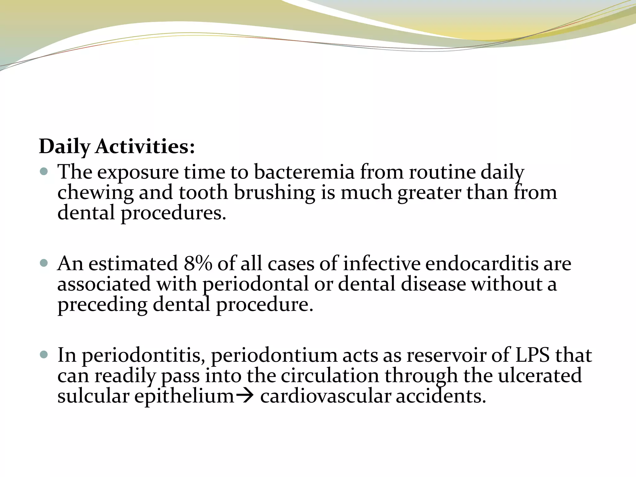 Periodontal Medicine: Impact of periodontal disease on systemic health ...