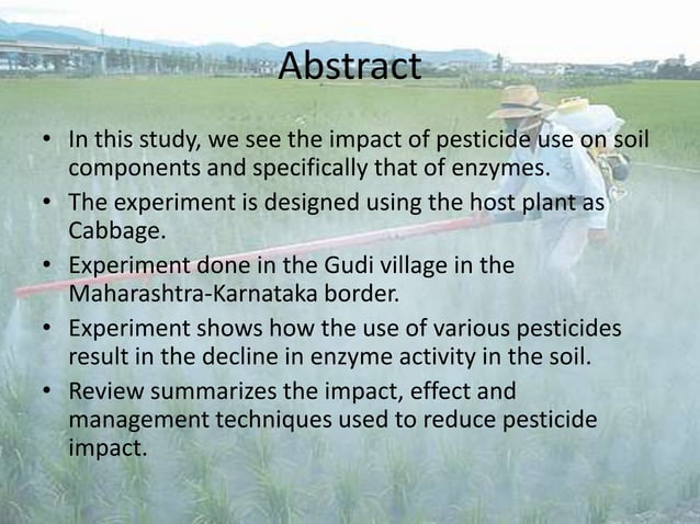 Impact of pesticides on soil | PPTX | Agriculture | Industries