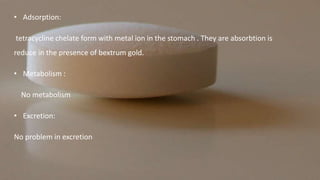 Impact of pharmacokinetics of bextrum gold and tetracycline from drug ...