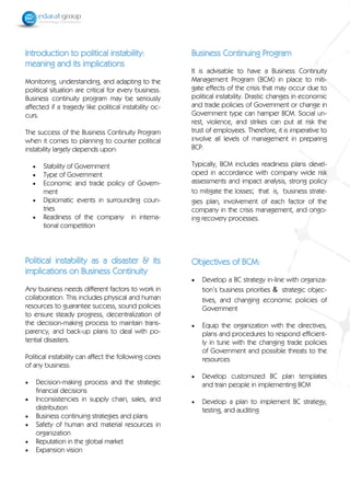 Impact of political instability on business continuity | PDF