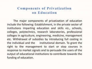 Impact of privatization on Education | PPTX