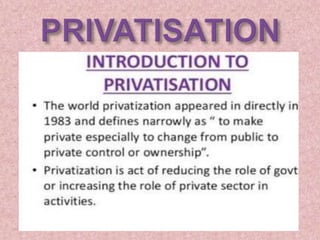 Impact of privatization on Education | PPT