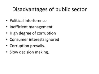 Impact of public and private sector | PPT