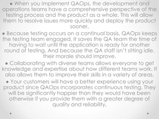 Impact of QAOps on Software Quality | PPT