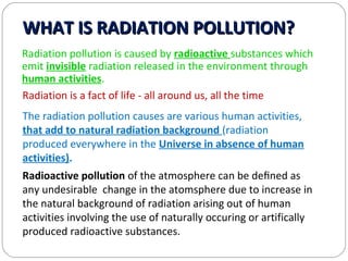 Effects Of Radioactive Pollution On Human Health