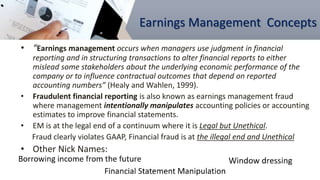 Impact of real earnings management on firms performance | PPTX