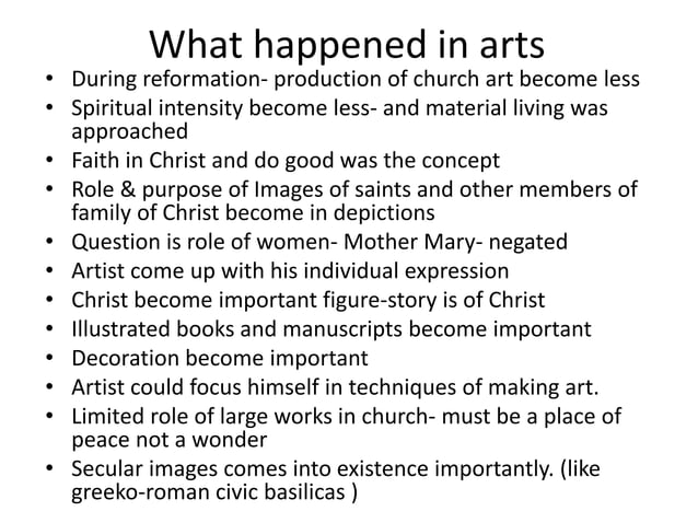Impact of reformation and counter reformation on Art | PPTX ...