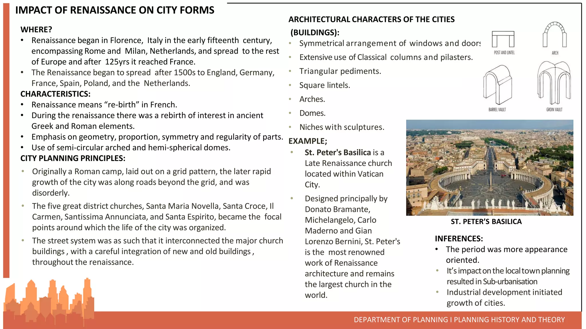 Impact of renaissance & industrial revolution on city forms & Concepts ...