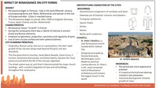 Impact of renaissance & industrial revolution on city forms & Concepts ...