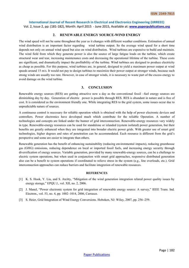 Impact of Renewable Energy Sources on Power System | PDF