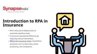 Automate Insurance Processes with Industry-Specific RPA | PPTX