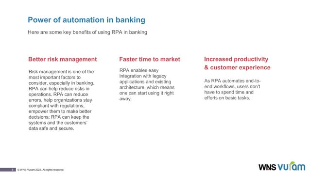 Robotic Process Automation in Banking: What’s the Impact? | PPTX