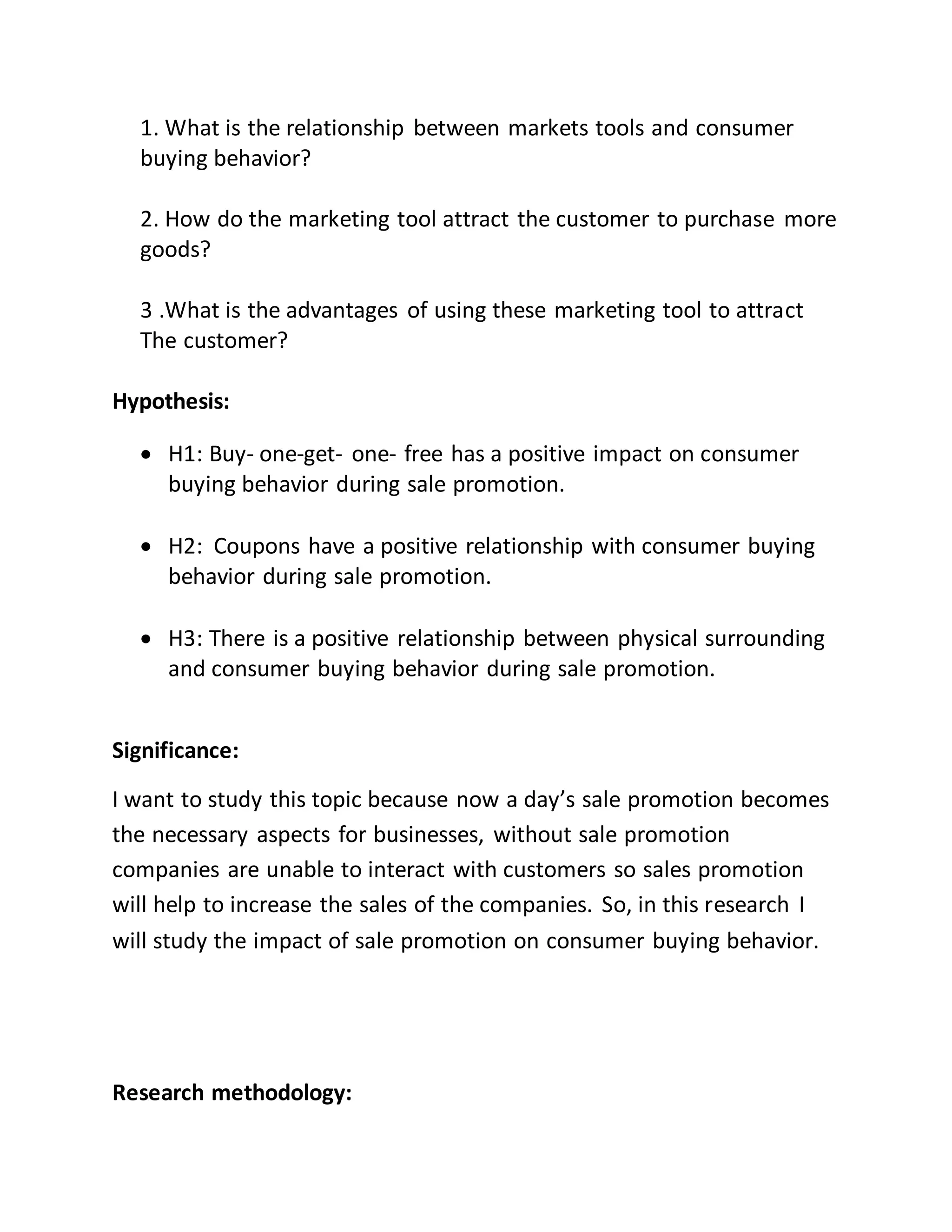 Impact of sale promtion of buying behavior | DOCX