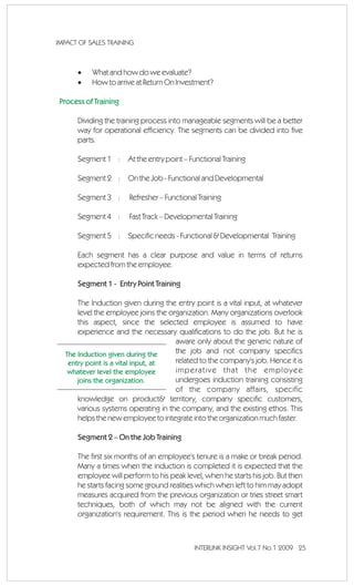 Impact of sales training. | PDF