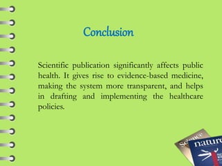 Impact of Scientific Publications on Public Health | PPTX