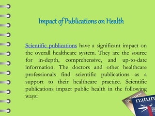 Impact of Scientific Publications on Public Health | PPTX