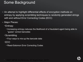 Impact of scrambling on barcode entropy | PPT