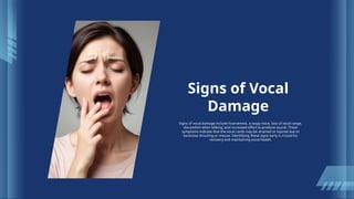 impact of shouting.pptx otorhinolaryngology | PPT