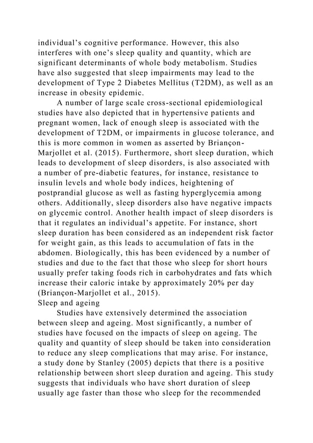 IMPACT OF SLEEP DISORDER ON OVERALL HEALTH1IMPACT OF SLEEP DISO.docx ...