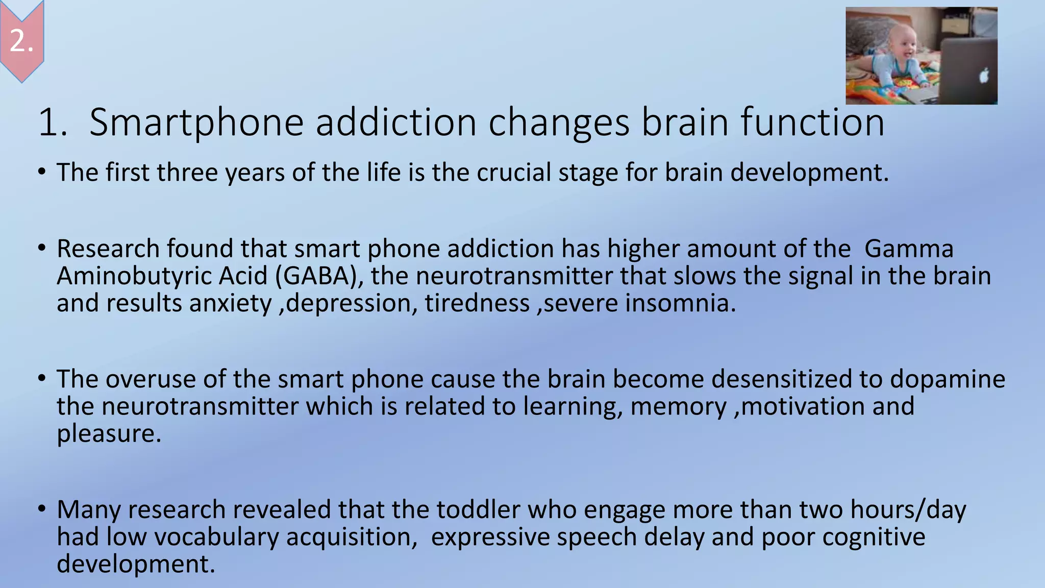 Impact of smart phone on child development | PPTX