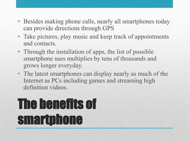 Impact of smartphones | PPTX