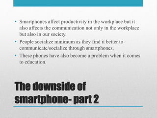 Impact of smartphones | PPTX