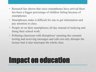 Impact of smartphones | PPTX