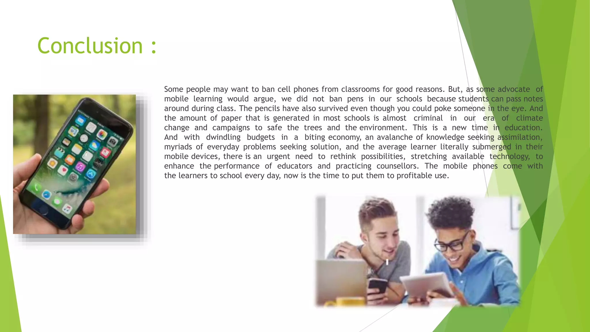 Impact of smartphones on education | PPTX