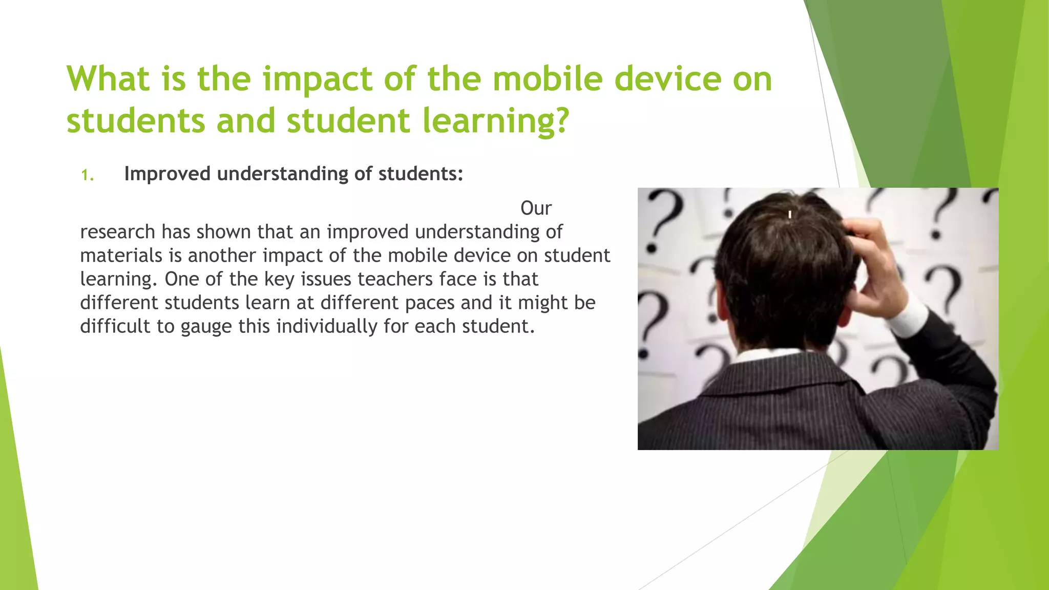 Impact of smartphones on education | PPTX