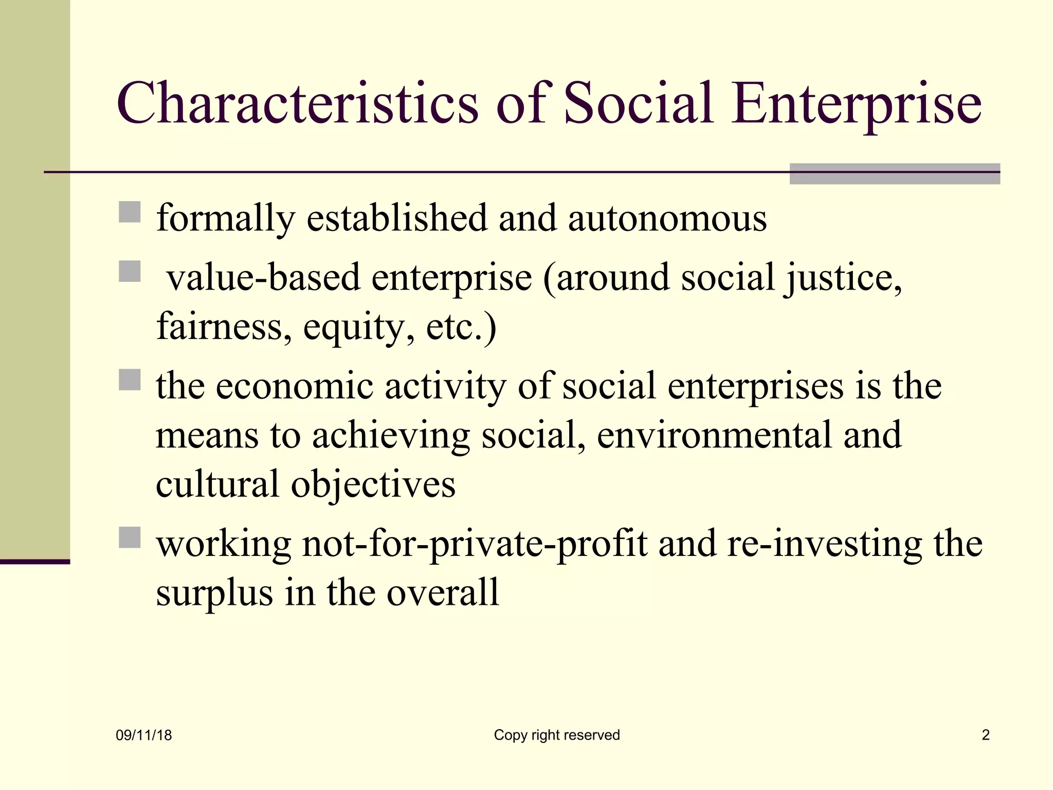 Impact of social enterprises | PPT