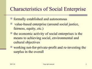 Impact of social enterprises | PPT