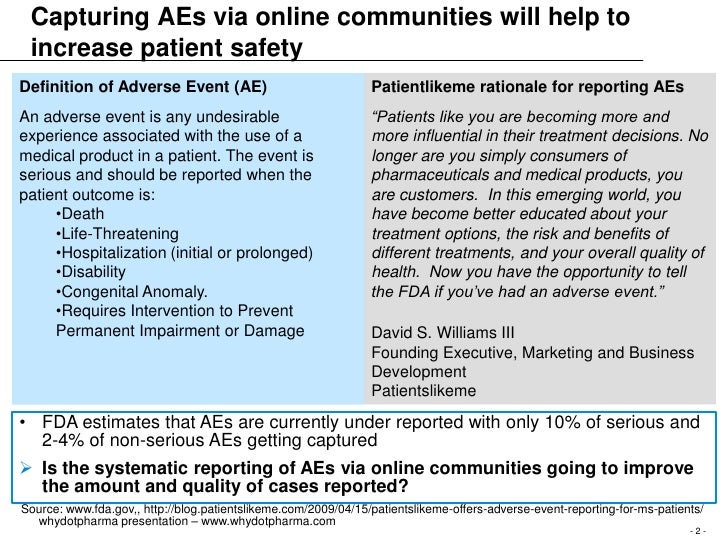 Impact Of Social Media Adverse Event Reporting Impact Of Social Media Adverse Event Reporting